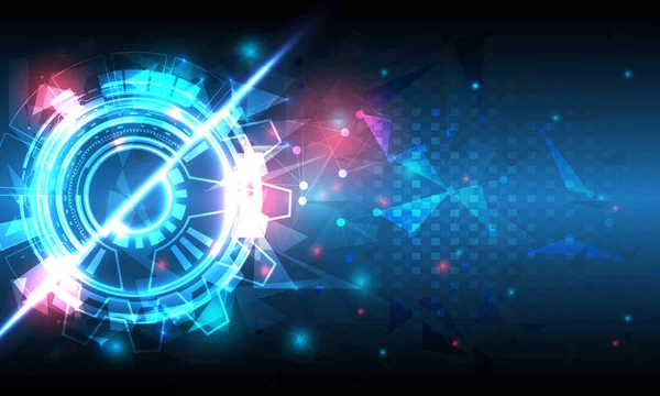 Futuristic Sci Glowing Hud Time Fading Abstract Time Machine Polygon ...