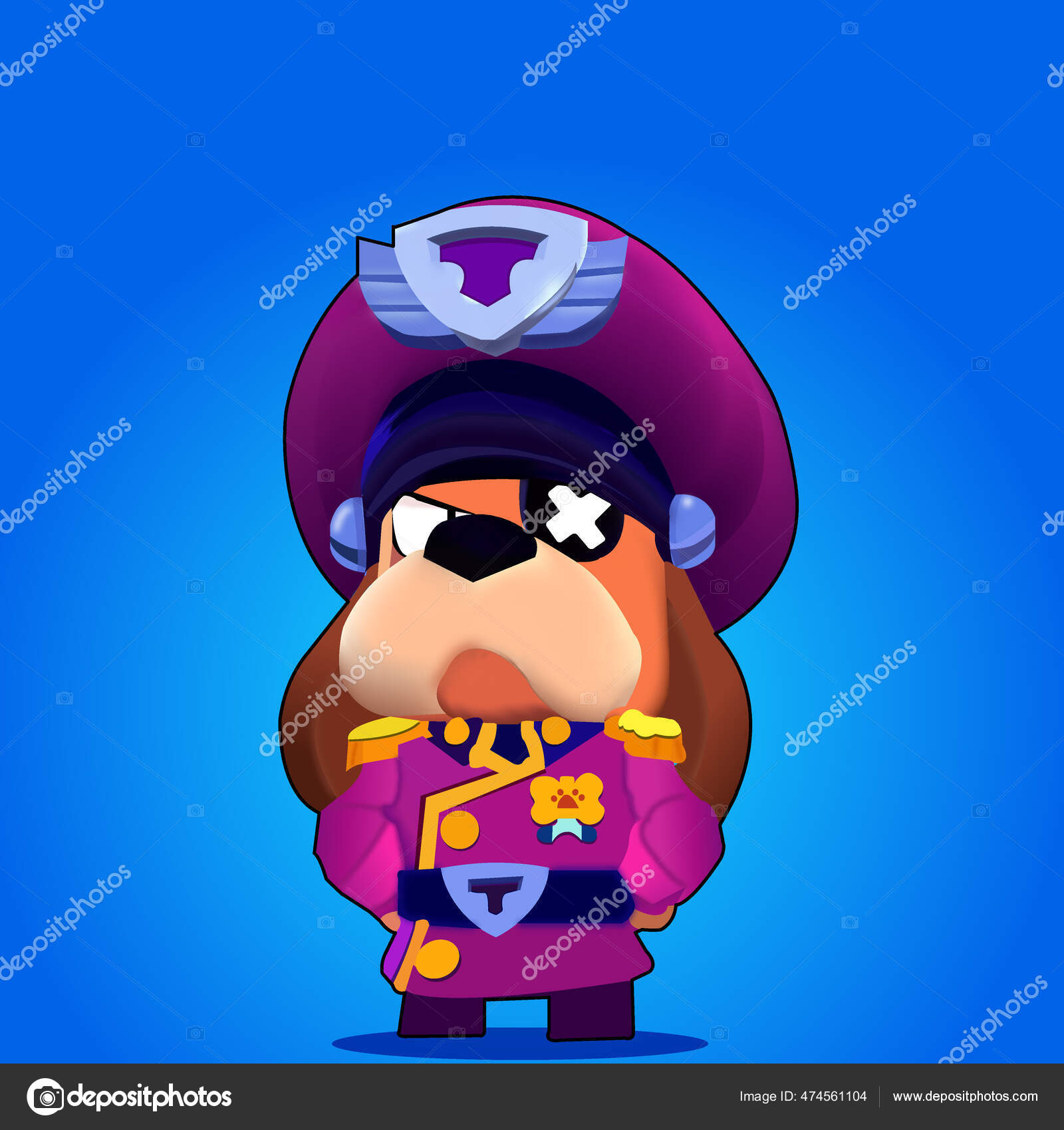 Brawl Stars General Ruff Stock Vector Image by ©YuriiKatrych #474561104