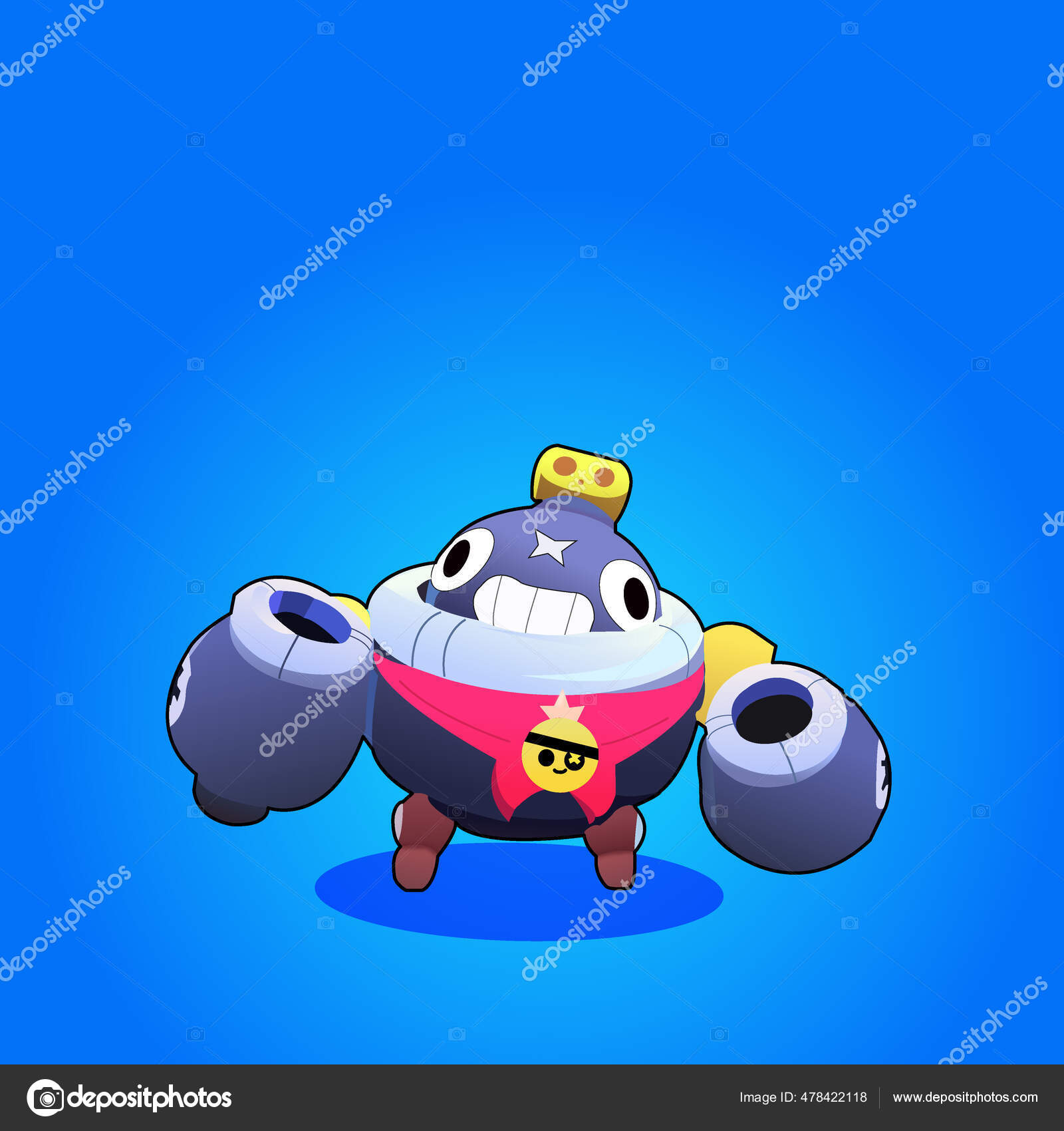 Brawl Stars Tik Illustration Vetor de ©YuriiKatrych 478422118