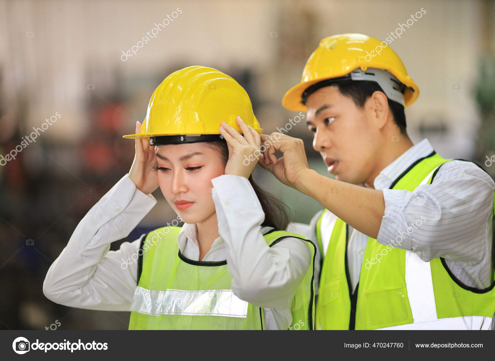 Construction Workers Working Inside