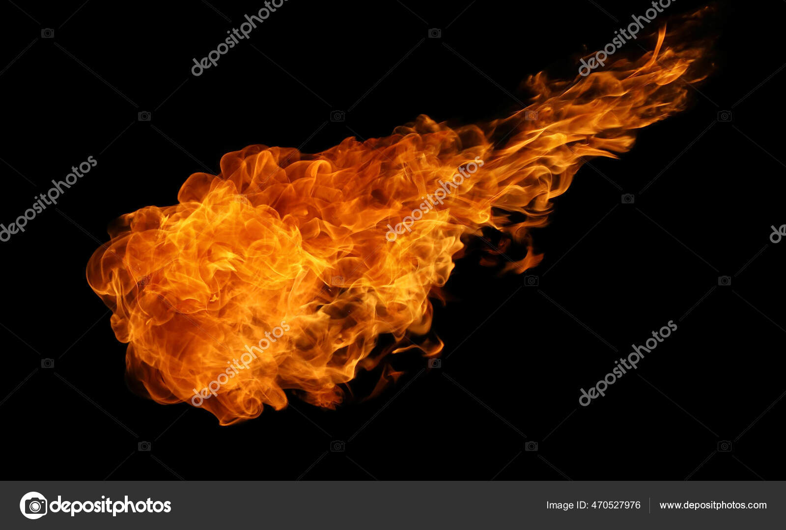 Fireball Black Background