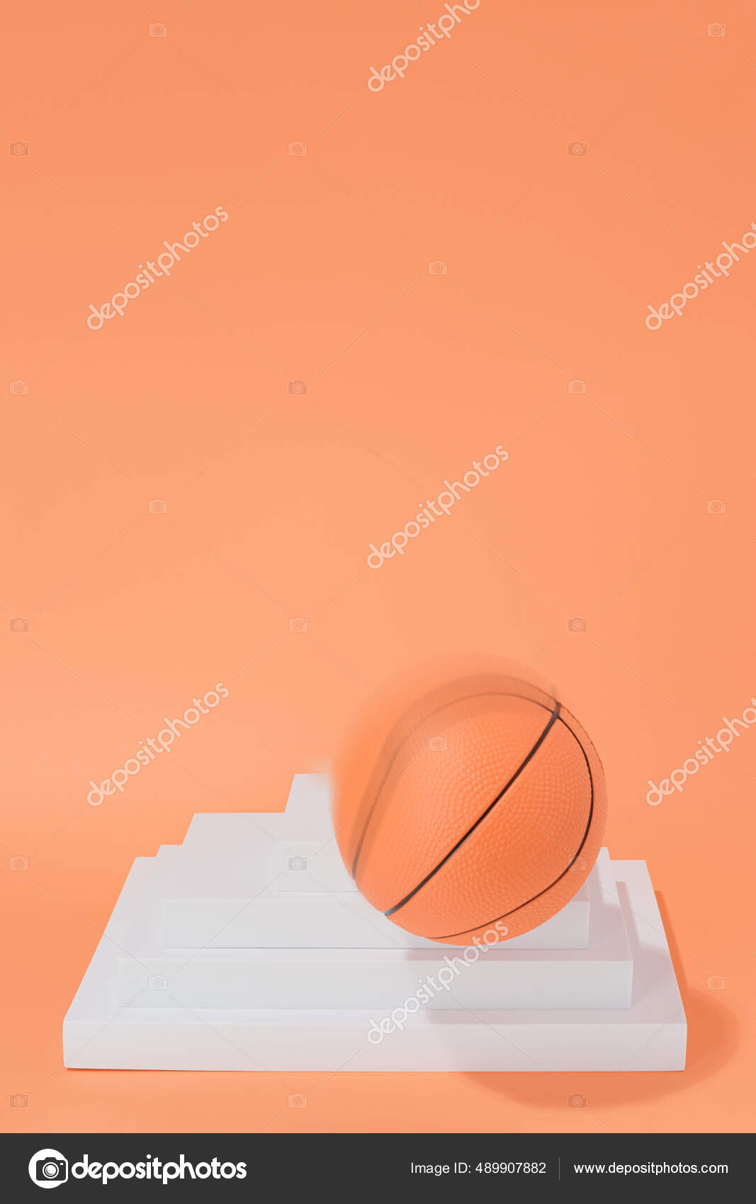 Basketball Ball Movement Structures Orange Background Sport Competition ...