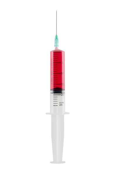 Syringe with red injection Stock Photos, Royalty Free Syringe with red ...