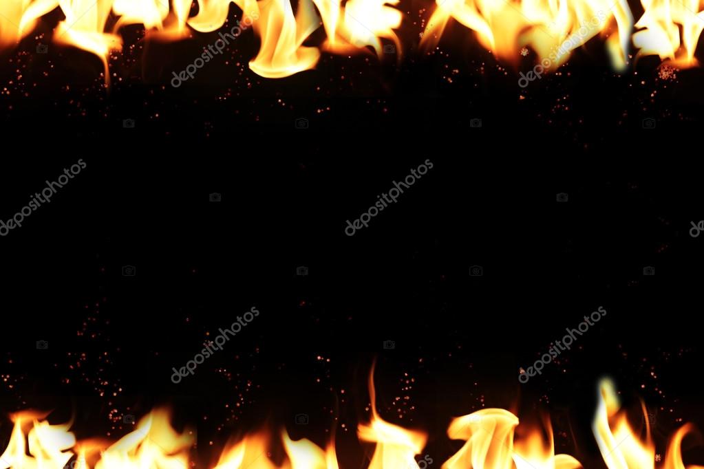 Hot temperature fire frame background. Stock Photo by ©jayzynism 82506502