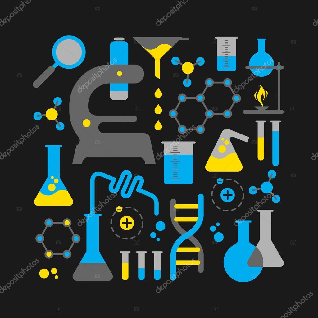 Composición con símbolos científicos . Vector de stock por ©elapela ...