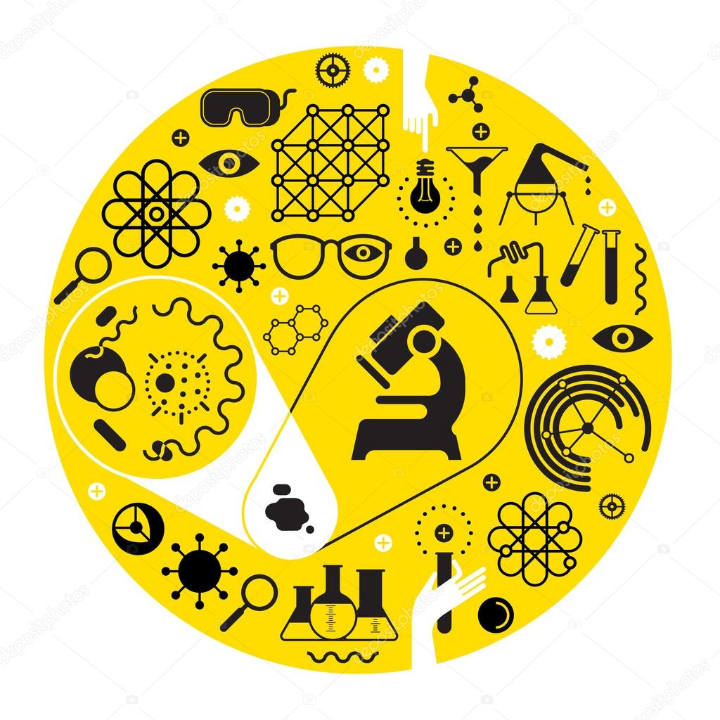 Composición con símbolos científicos . Vector de stock #82073680 de ...