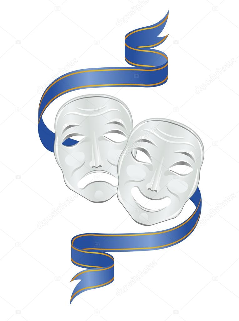 Theatre masks — Stock Vector © elapela #82250800