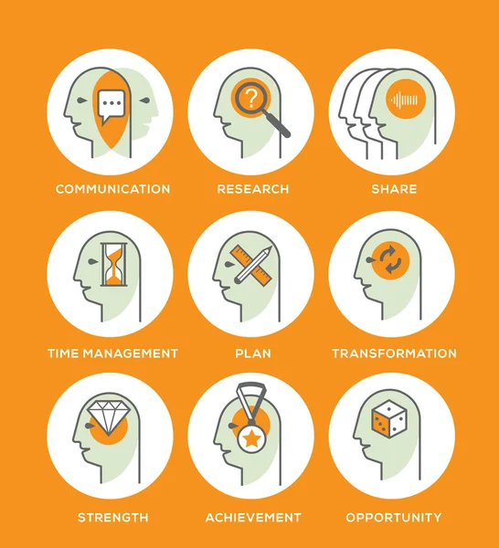 Work skills icon set — Stock Vector © elapela #85165490