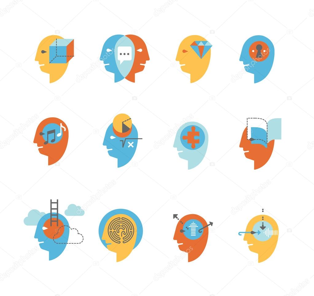 Symbols of human mind states — Stock Vector © elapela #85165404