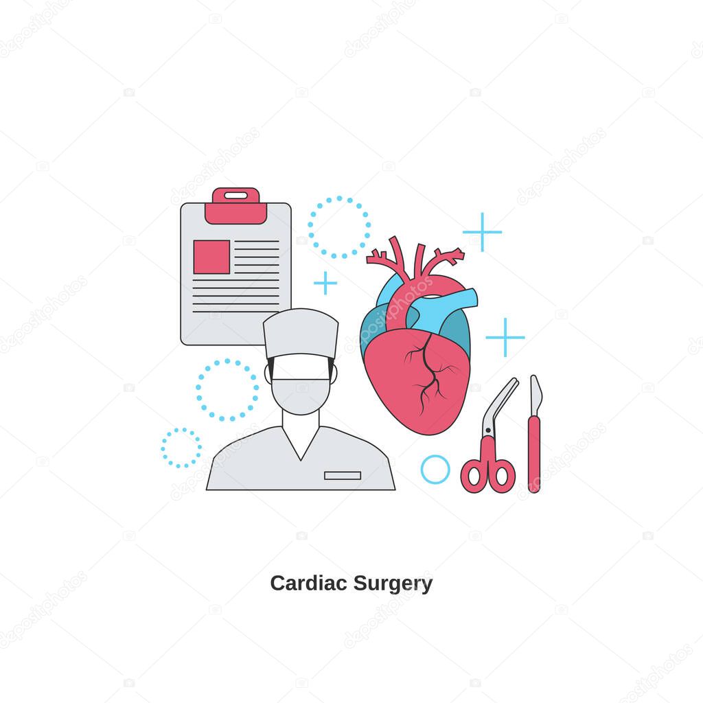 Concepto De Cirugía Cardíaca Tratamiento De La Medicina Del Sistema