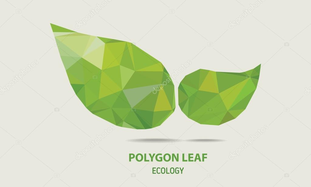 Vector polygonal style illustration of leaf. Stock Vector Image by ...