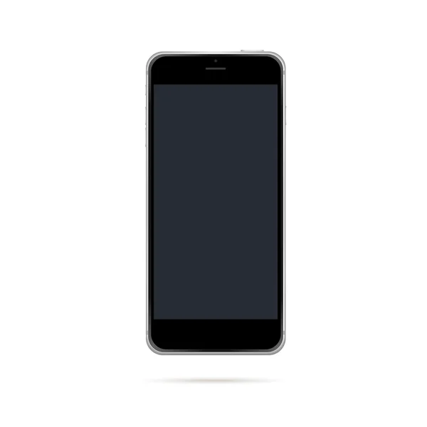 Modern Black Smartphone Blank Screen Isolated White Background Front ...