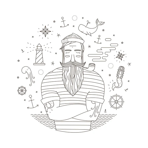 Sailor banner Vector Art Stock Images | Depositphotos