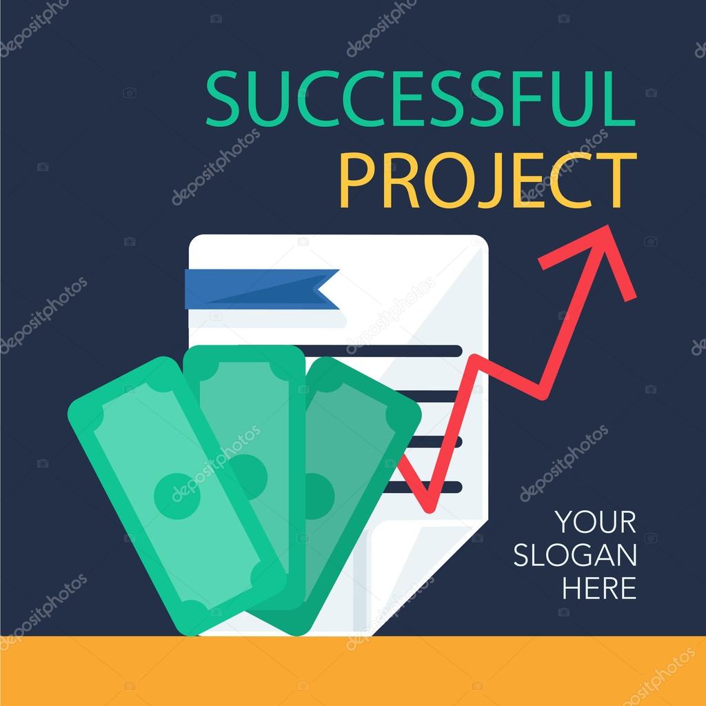 Successful Project Banner Stock Vector by ©barsrsind 121204694