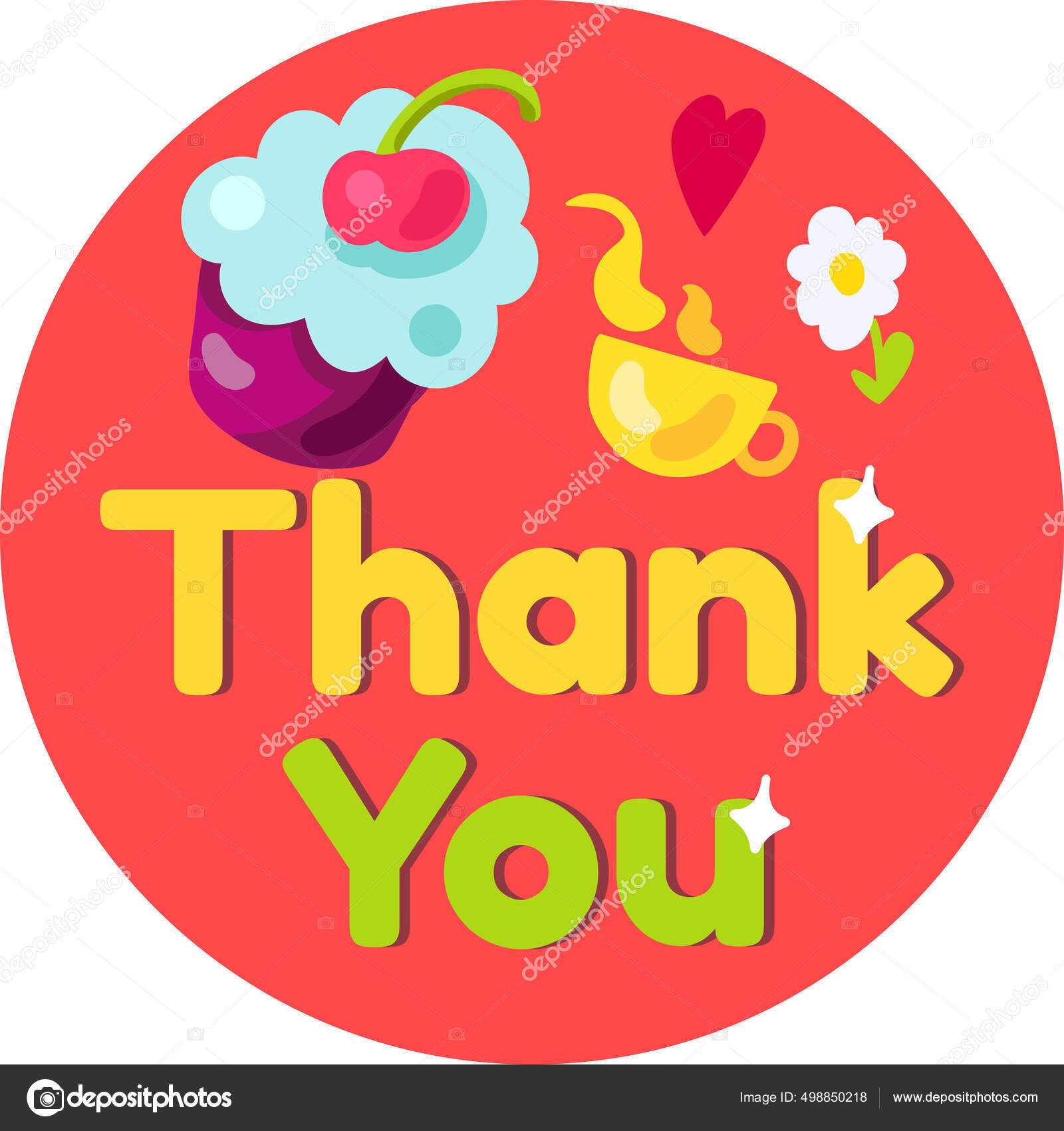 Thank you for breakfast lettering text vector Stock Illustration by ...