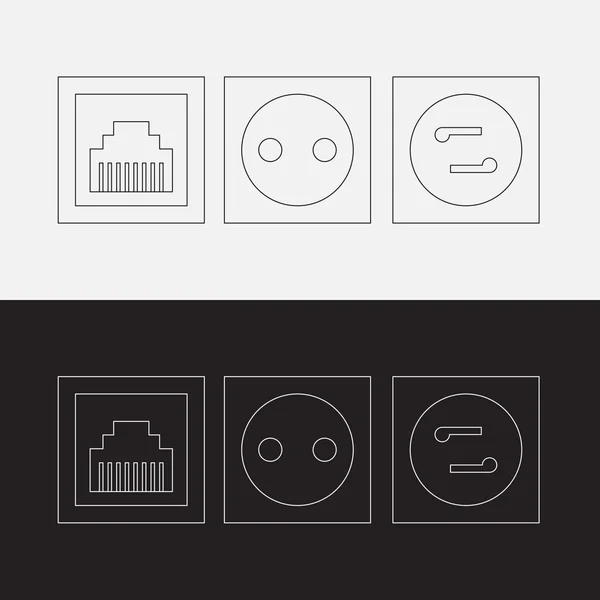 Power point, telephone socket, socket Stock Vector Image by ©barsrsind ...