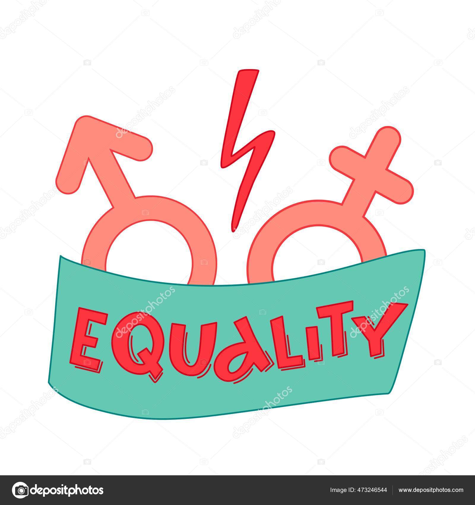 Feminist and equality handwritten phrase slogan. Lettering quotes, type ...