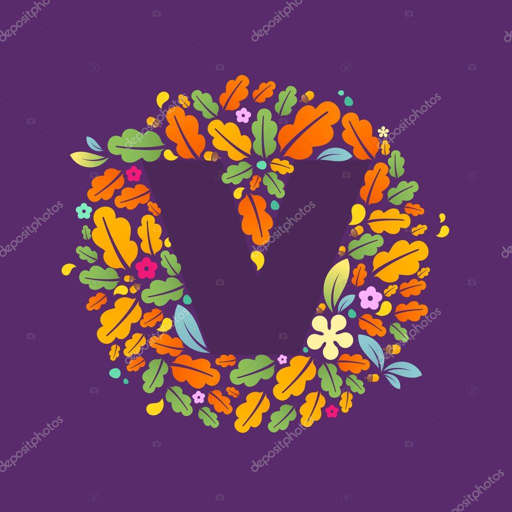 V letter logo in circle Stock Vector Image by ©kaer_dstock #102989110
