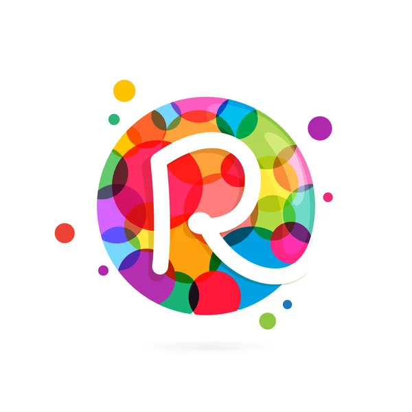Circle rainbow letter R — Stock Vector © 1001_holiday #43361403
