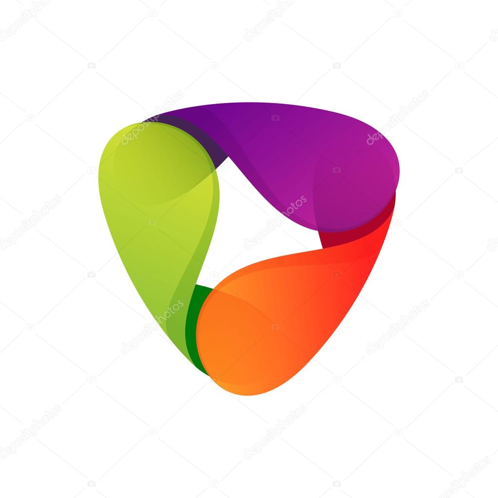 Triangle logo. Triple infinite loop icon. Stock Vector by ©kaer_dstock ...