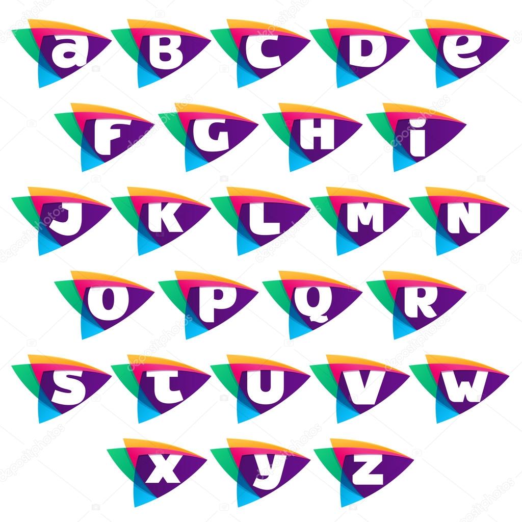 Logotipo do alfabeto no ícone de intersecção do triângulo . Vetor de ...