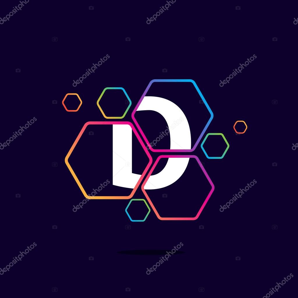 Letter D logo in Hexagon pattern. Stock Vector Image by ©kaer_dstock ...