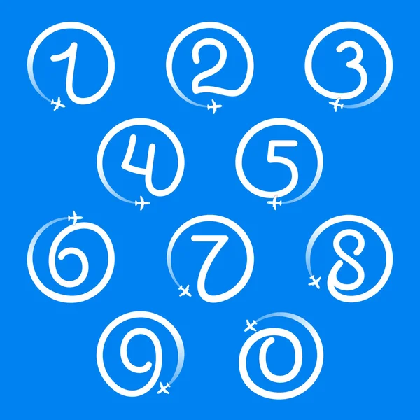 Numbers set logos in circle with speed line. Stock Vector Image by ...