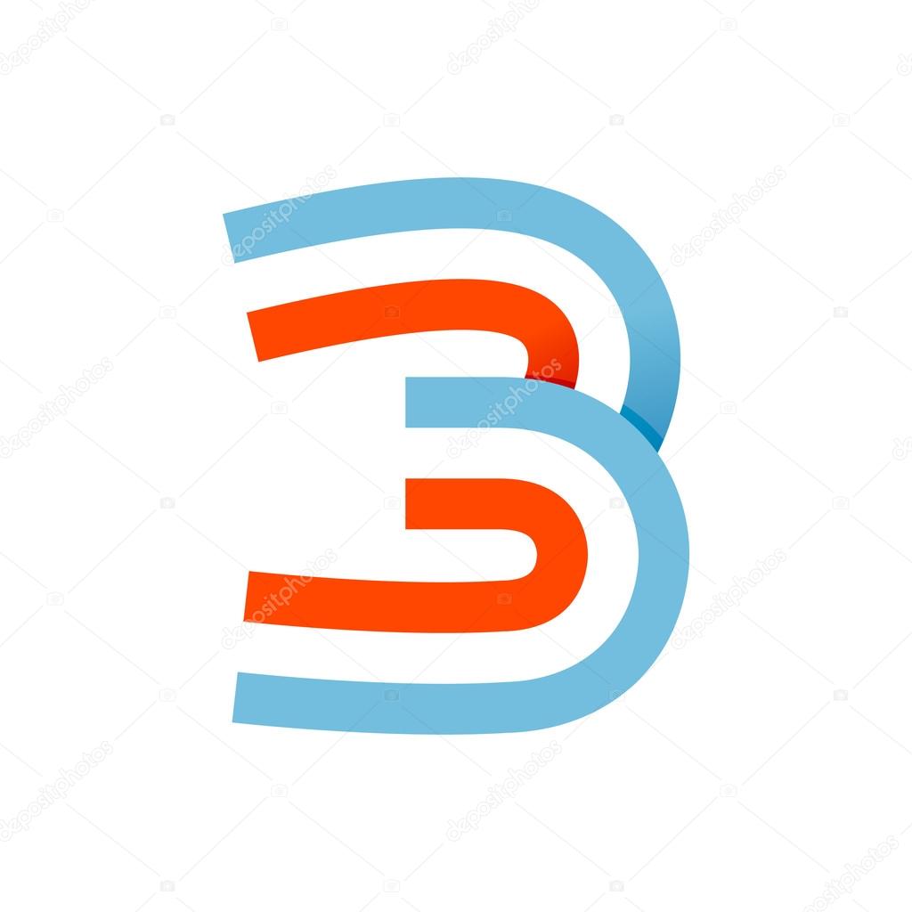 Number three logo formed by parallel lines Stock Vector Image by ©kaer ...