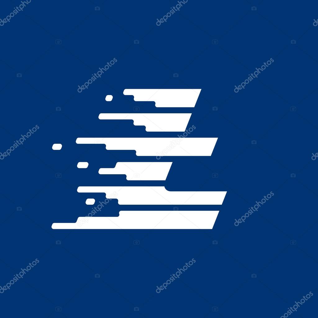 Letter T logo with fast speed lines. Stock Vector by ©kaer_dstock 117087180