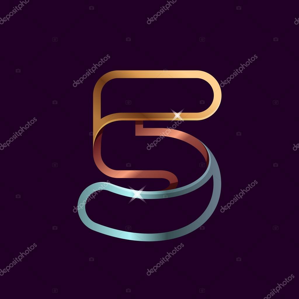 Number five logo. ⬇ Vector Image by © kaer_dstock | Vector Stock 117206154
