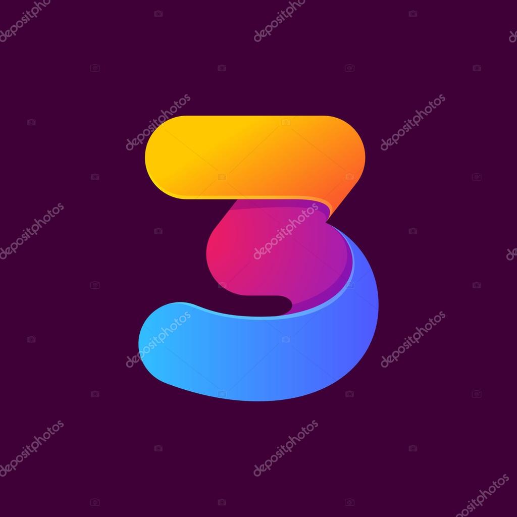 Number three logo Stock Vector Image by ©kaer_dstock #117210626