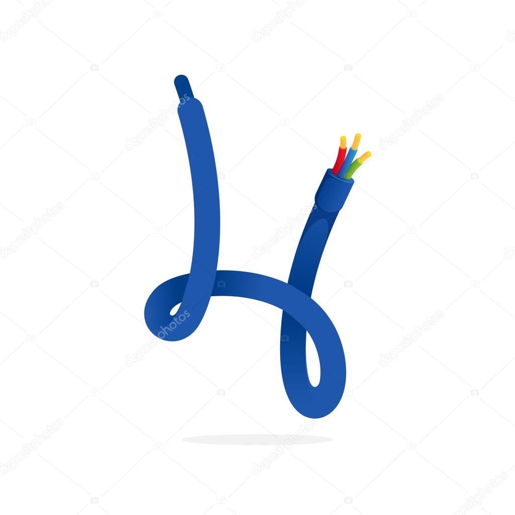 Number four logo formed by electric cable. Stock Vector by ©kaer_dstock ...