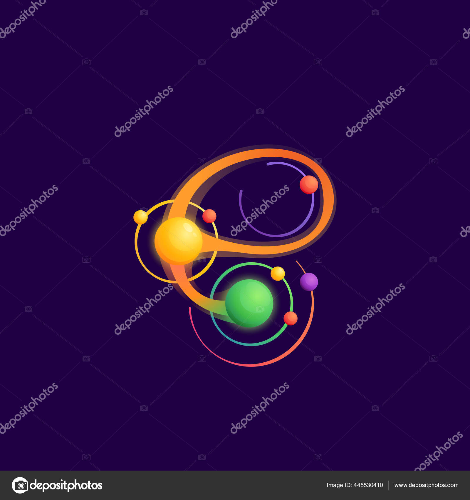 Letter Logo Atoms Orbits Vector Vivid Icon Perfect Use Any Stock Vector ...