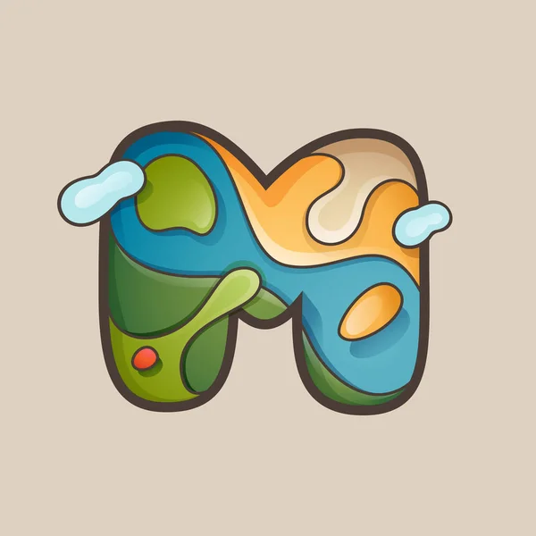 Alphabet Numbers Set Topographic Map Line Pattern Outdoor Adventure ...