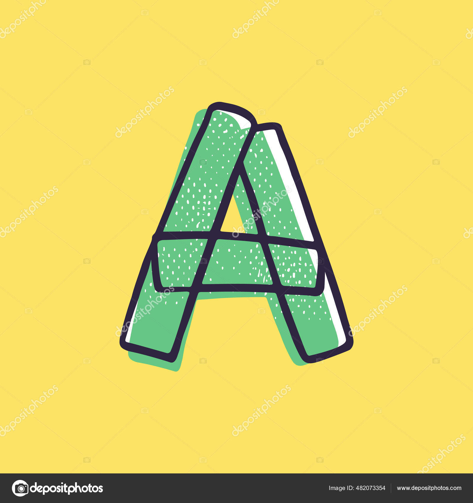 Kid Style Letter Logo Hand Drawn Marker Paint Shift Effect Stock Vector ...