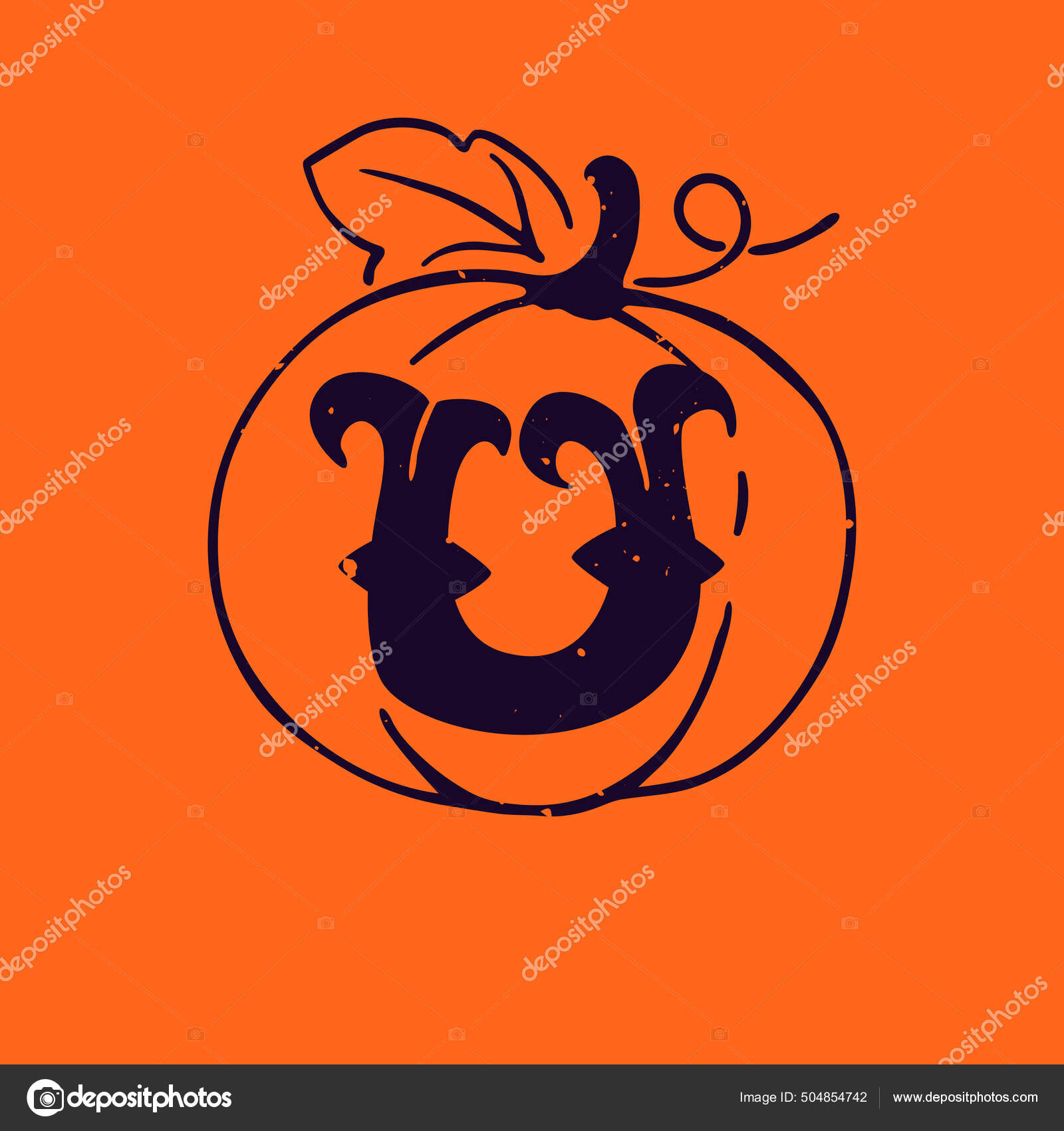 Logo Huruf Labu Dengan Tekstur Grunge Fonta Bergaya Gothic Dengan ...