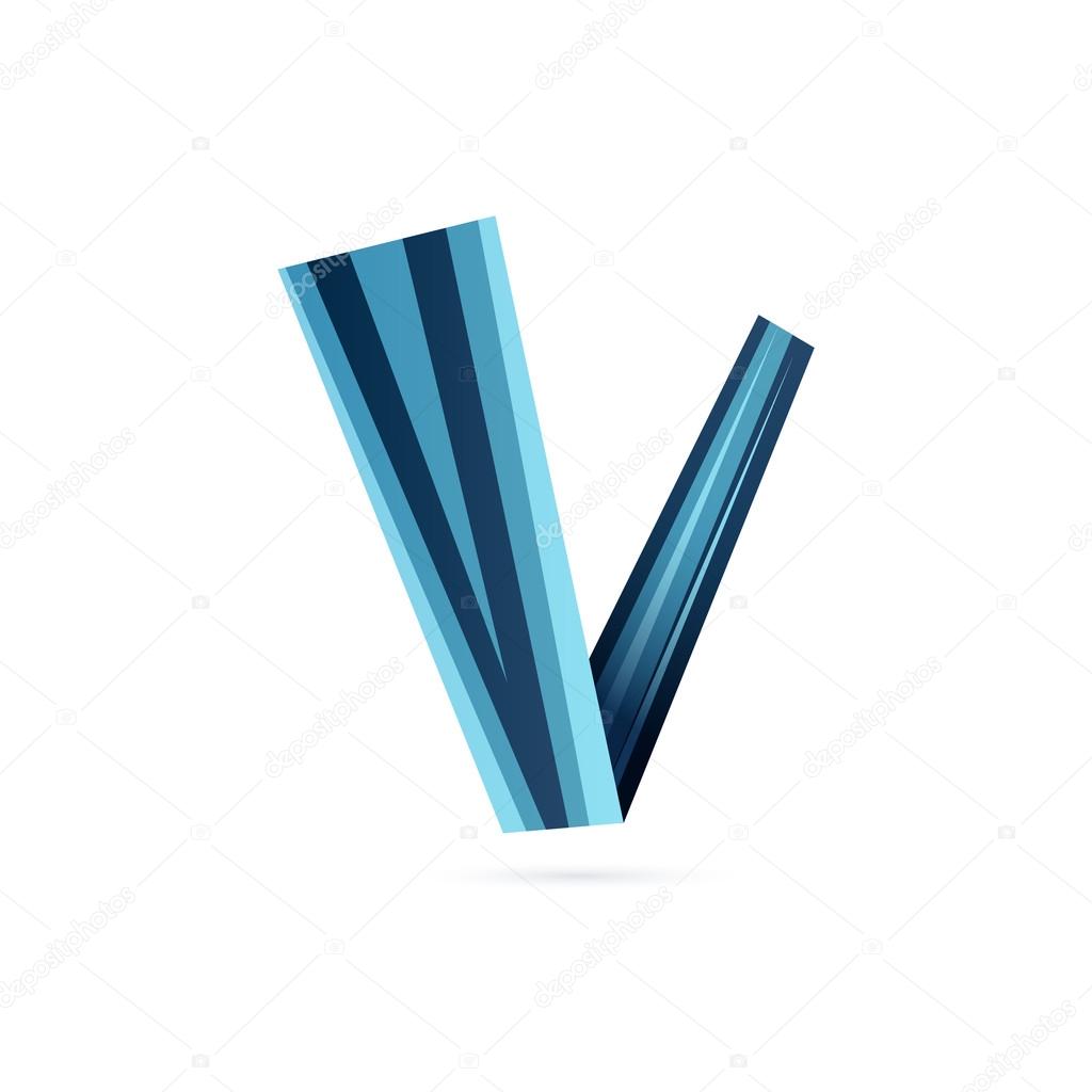 Blue V letter logo set Stock Vector Image by ©kaer_dstock #75675159