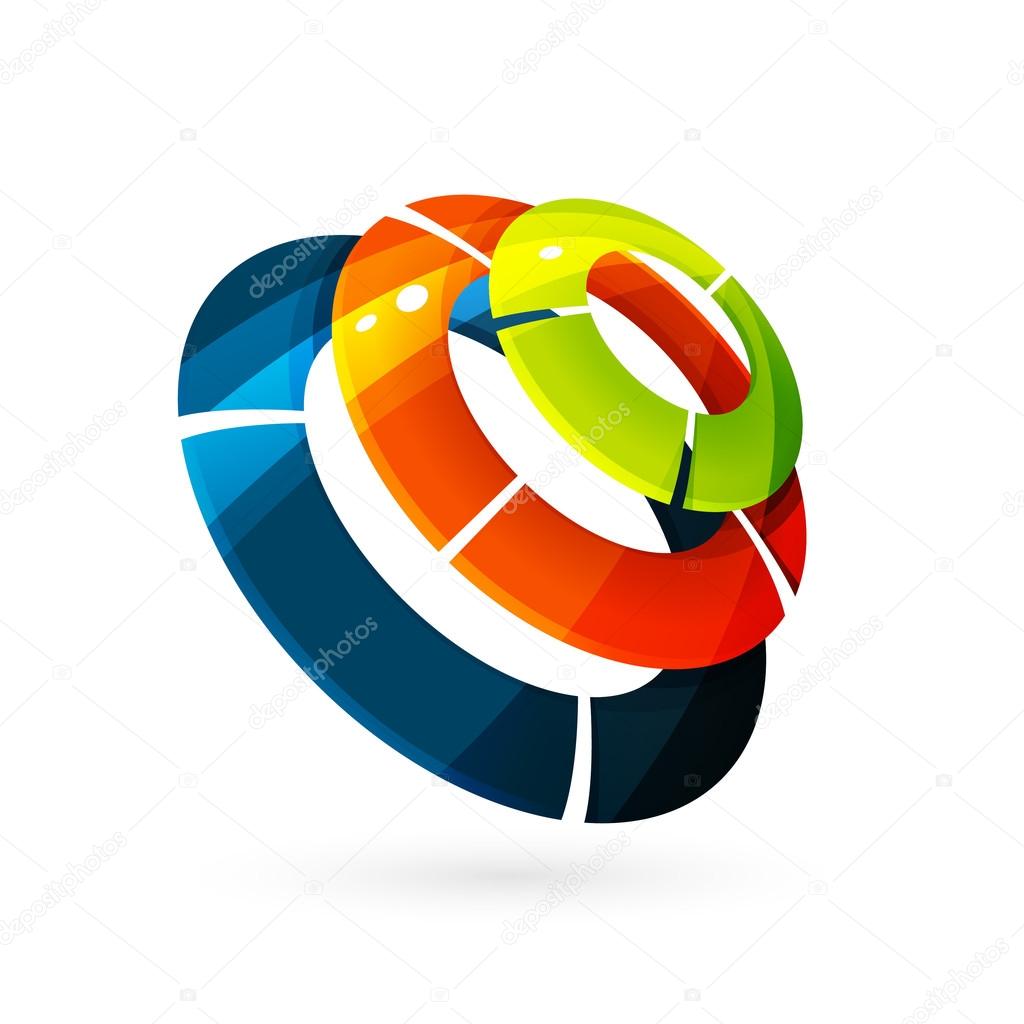 Circles 3d volume logo Stock Vector Image by ©kaer_dstock #75675787
