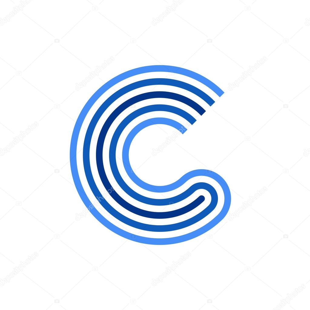 C letter line logo Stock Vector Image by ©kaer_dstock #75677177