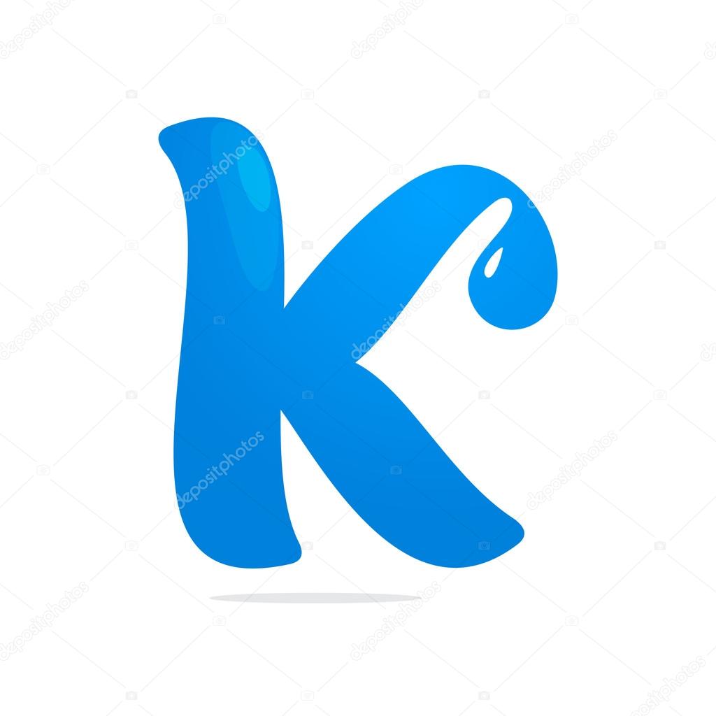 K letter water drop logo — Stock Vector © kaer_dstock #75677377