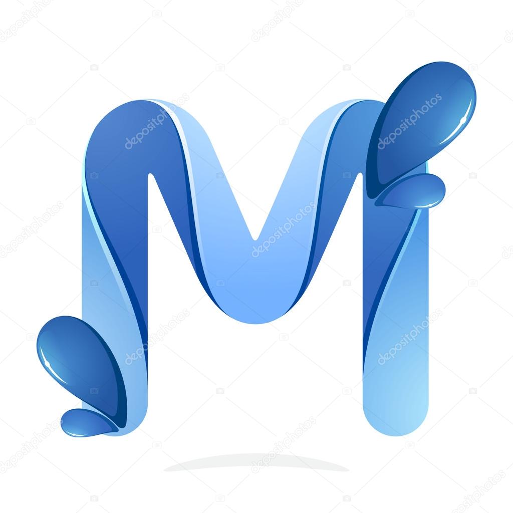 M letter with water waves — Stock Vector © kaer_dstock #77649936