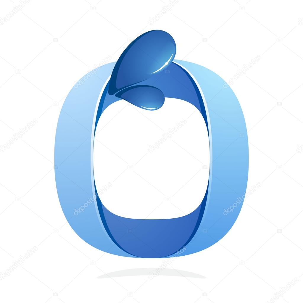 O letra con olas de agua Vector de stock por ©kaer_dstock 77650816