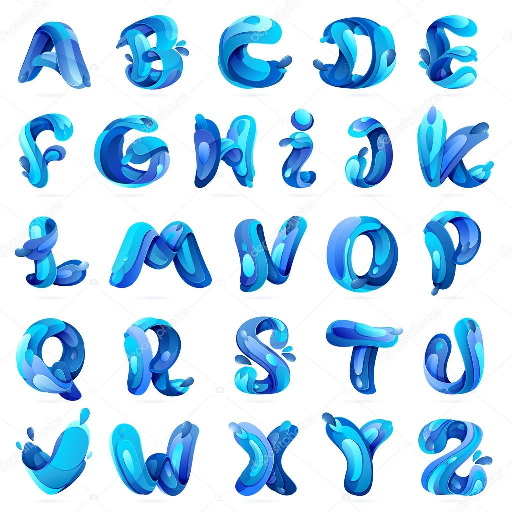 Ecology english alphabet with water drops — Stock Vector © kaer_dstock ...