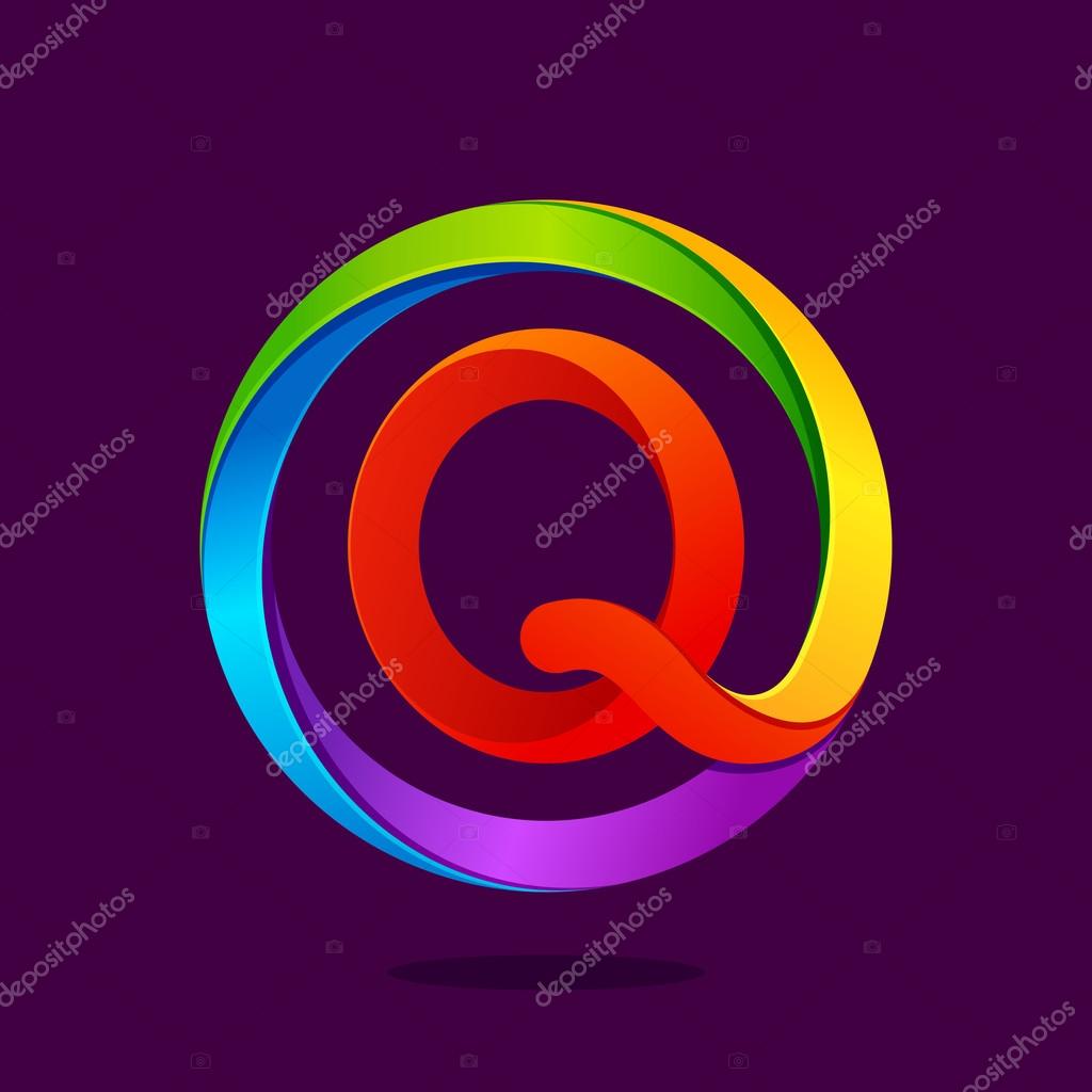 Q letter colorful logo in the circle Stock Vector Image by ©kaer_dstock ...