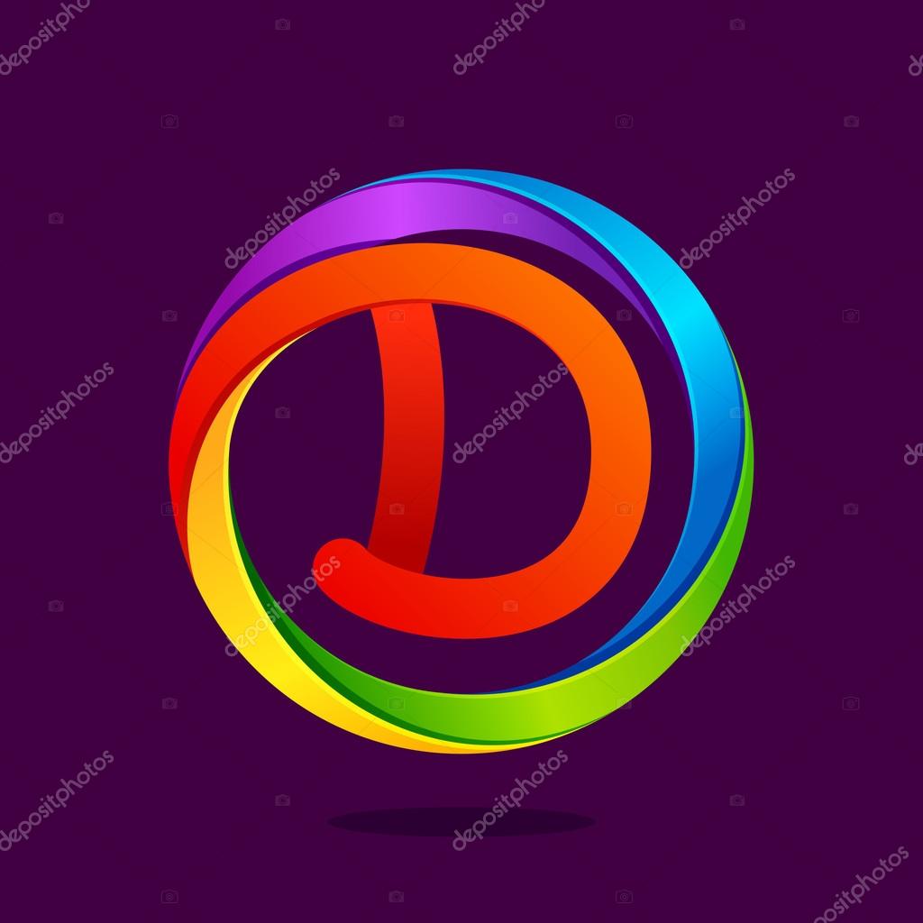 D letter colorful logo in the circle Stock Vector Image by ©kaer_dstock ...