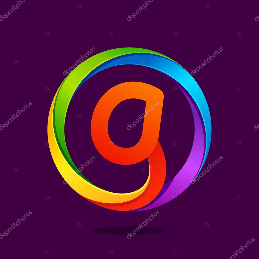 G logotipo de la letra de colores en el círculo 2022