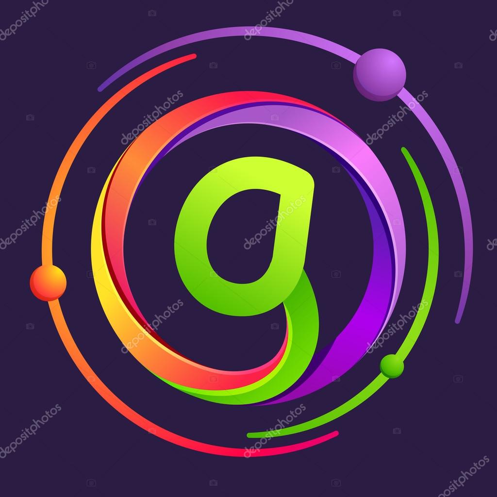 G letter logo with atoms orbits. — Stock Vector © kaer_dstock #86732168
