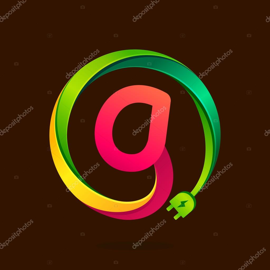 G letter with wire plug icon. Stock Vector Image by ©kaer_dstock #88800028