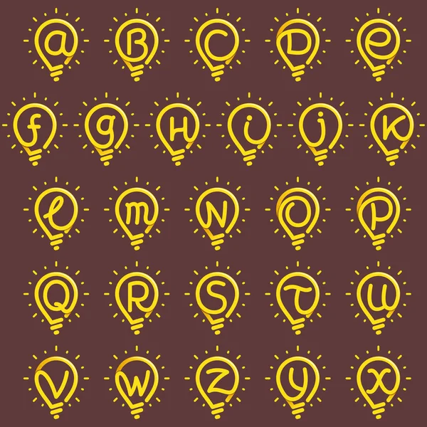 Light bulb font Vector Art Stock Images | Depositphotos