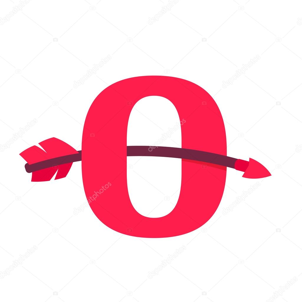 O letter with curved arrow. Stock Vector Image by ©kaer_dstock #91127658